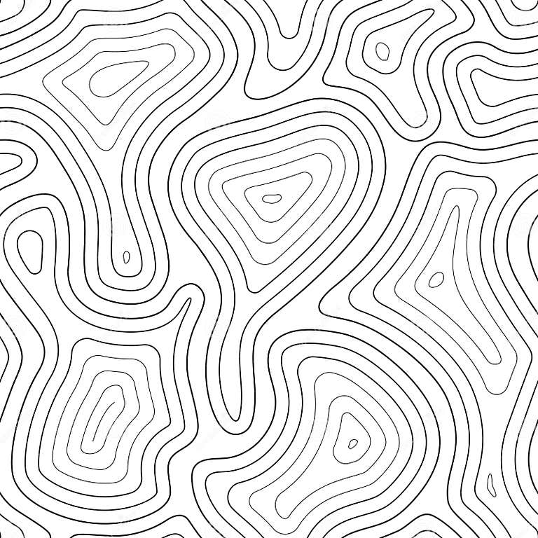 Topographic Map Seamless Pattern Stock Vector - Illustration of pattern ...
