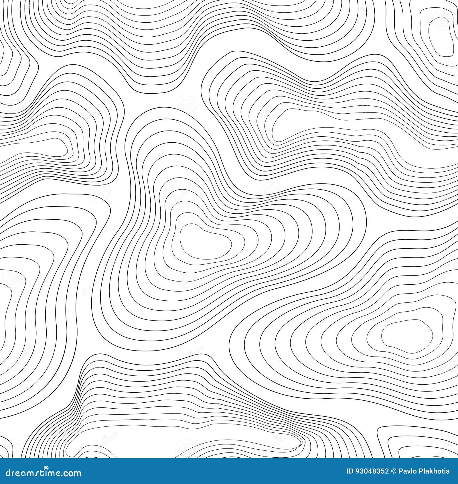 Topographic Map Seamless Pattern. Vector Background Illustration Stock ...