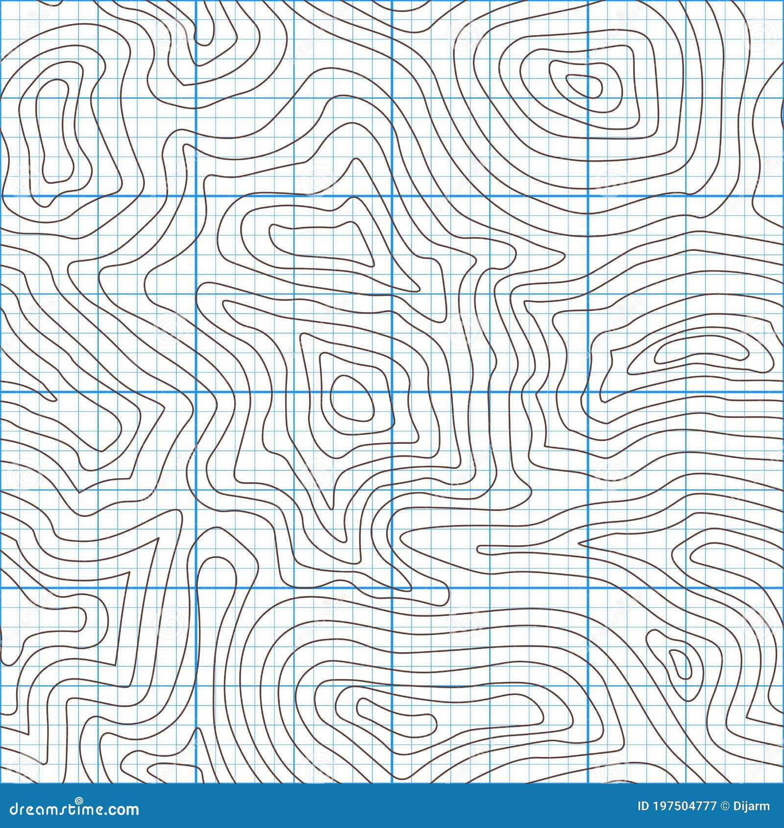 Topographic Map of the Terrain As Contour. Seamless Pattern. Background ...