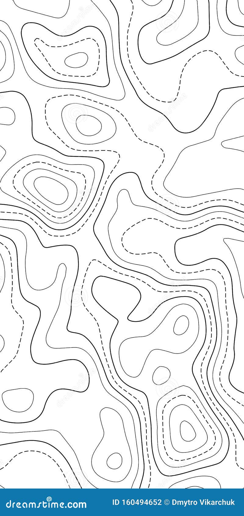 Topographic Map. Topographical Background. Linear Graphics. Vector ...