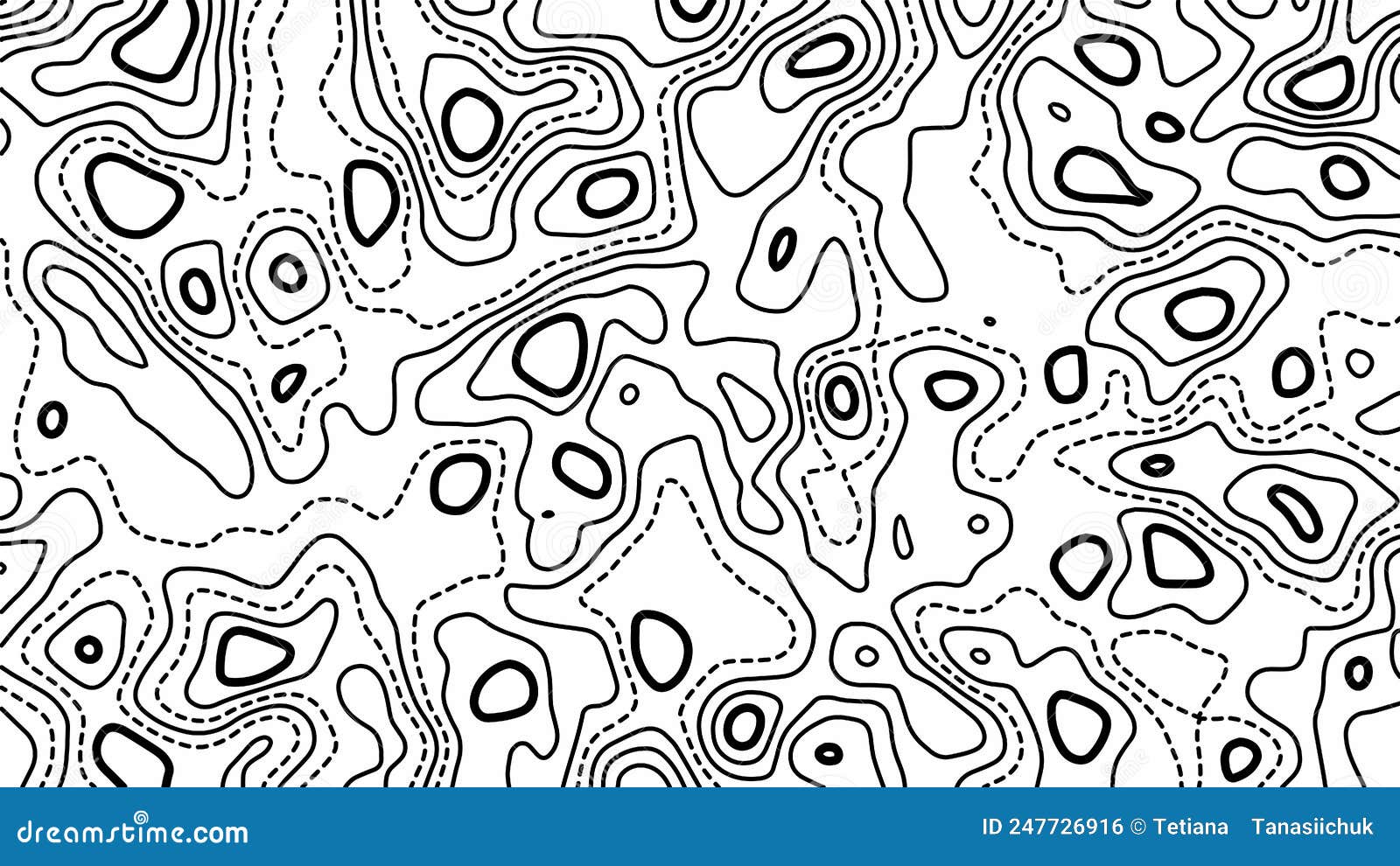 Topographic Map. Topographical Background. Linear Graphics. Vector ...
