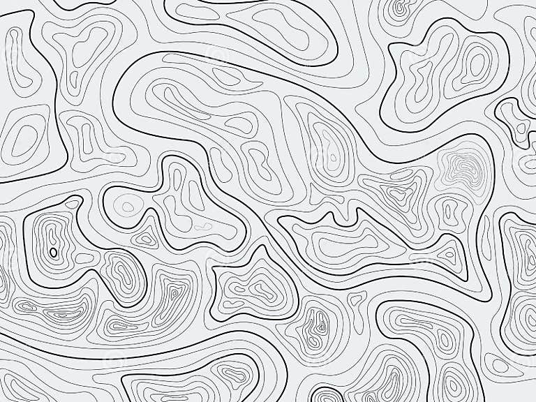Topographic Map. Vector Geographical Concept with the Lines of the ...