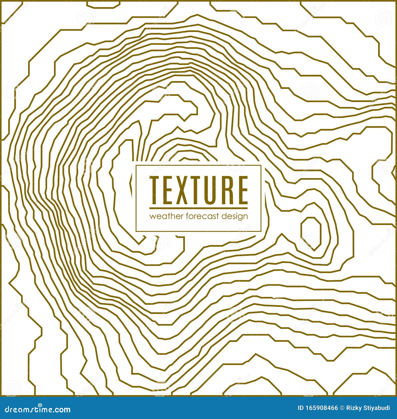 Topographic Map Wave. Square Gold Line Contour Pattern Stock Vector ...