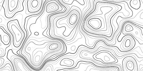 Topographic Contour Map on White Background. Vector Grid Map Stock ...