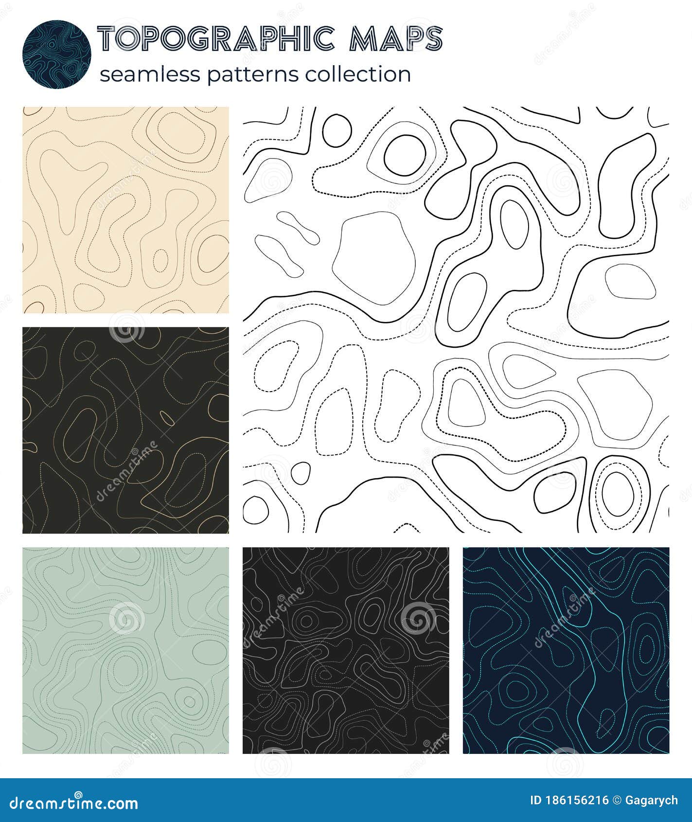 Topographic maps. stock vector. Illustration of geographic - 186156216