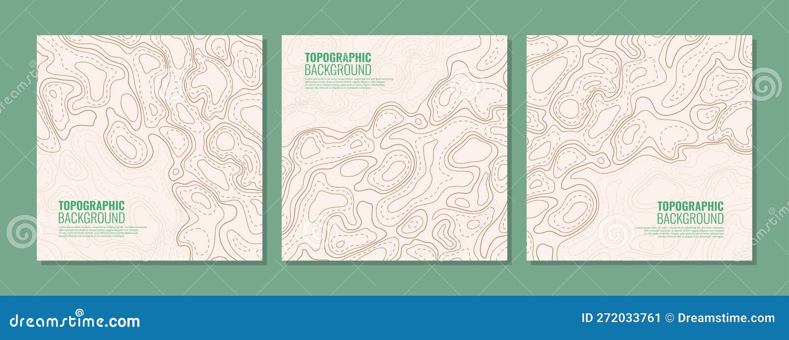 Topographic Maps Seamless Pattern Backgrounds, Wavy Lines Set Stock ...
