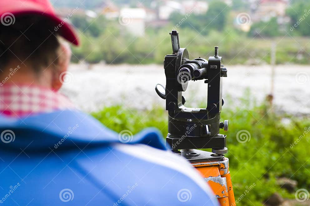 Topographic measurements stock image. Image of level, professional ...