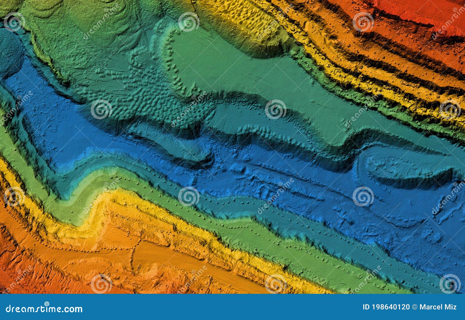 Topographic relief stock photo. Image of design, steep - 198640120