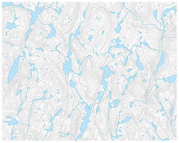 Topographic Vector Map with Lake, River and Isoline Stock Illustration ...
