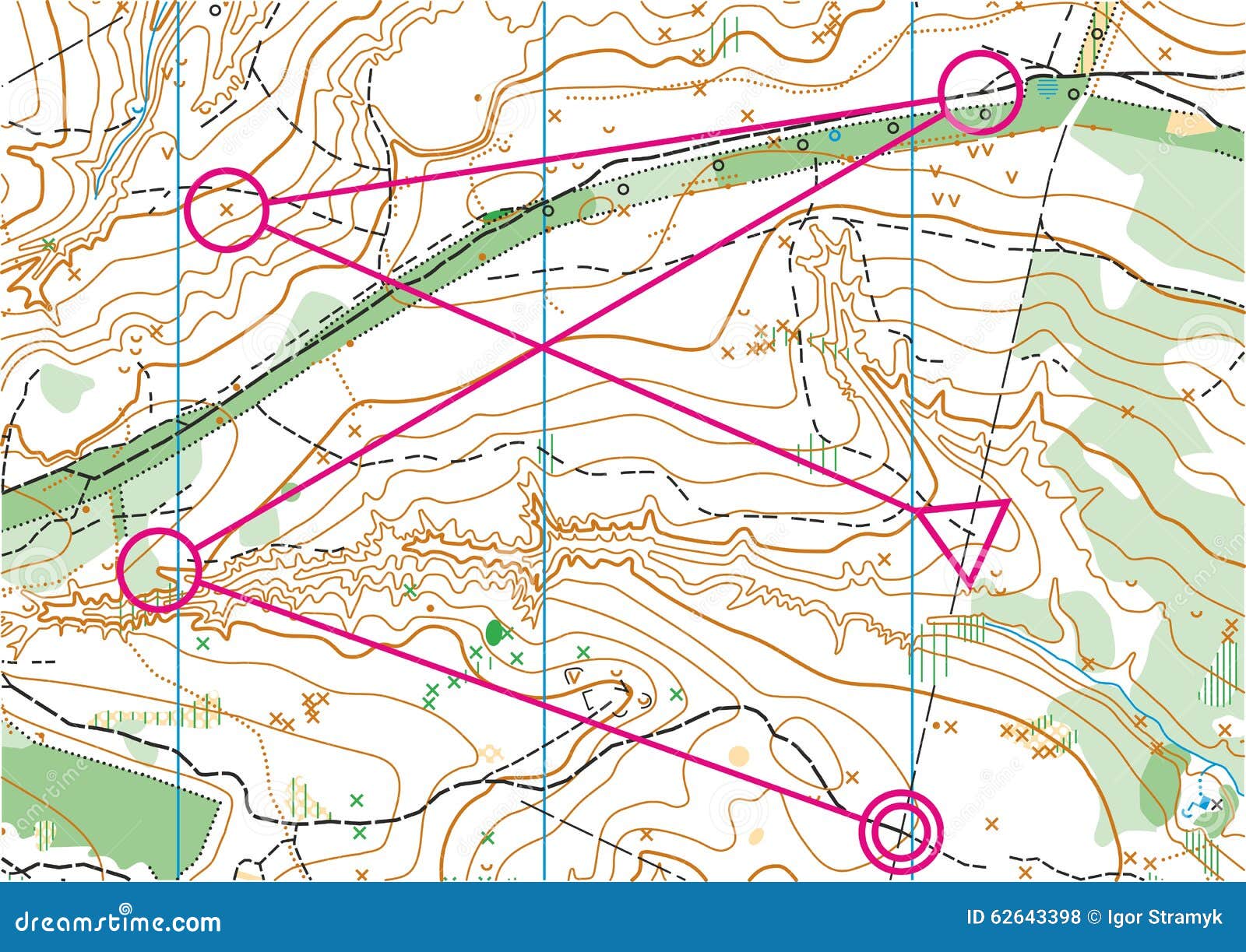 Topographic vector map stock vector. Illustration of nature - 62643398