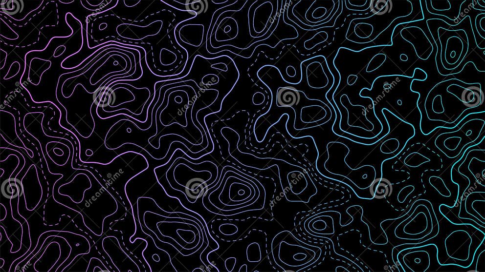 Topographical Background. Topographic Map. Linear Graphics. Vector ...