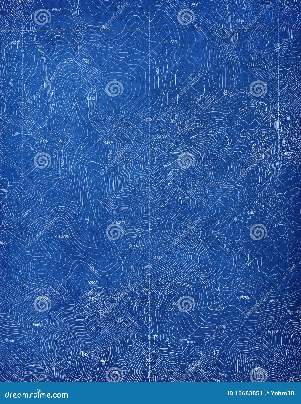 Topographical Blueprint Pattern Stock Illustration - Illustration of ...