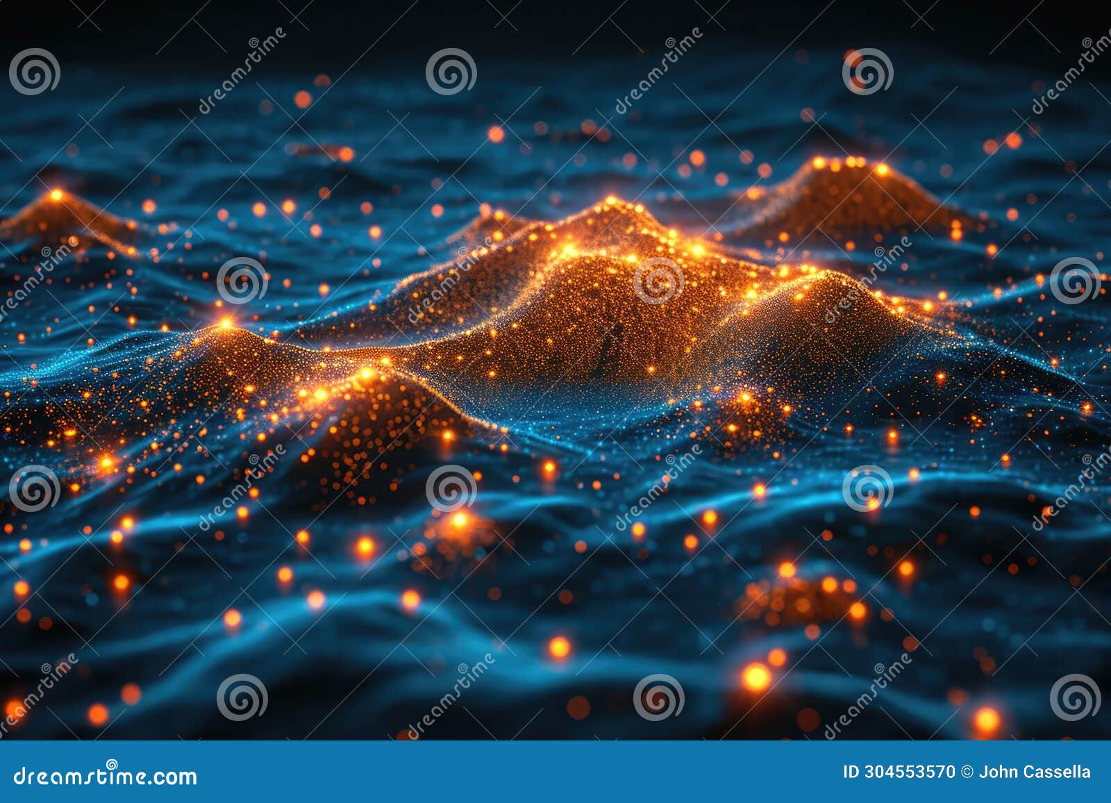 Topographical Map with Glowing Lights Wallpaper Background Stock ...