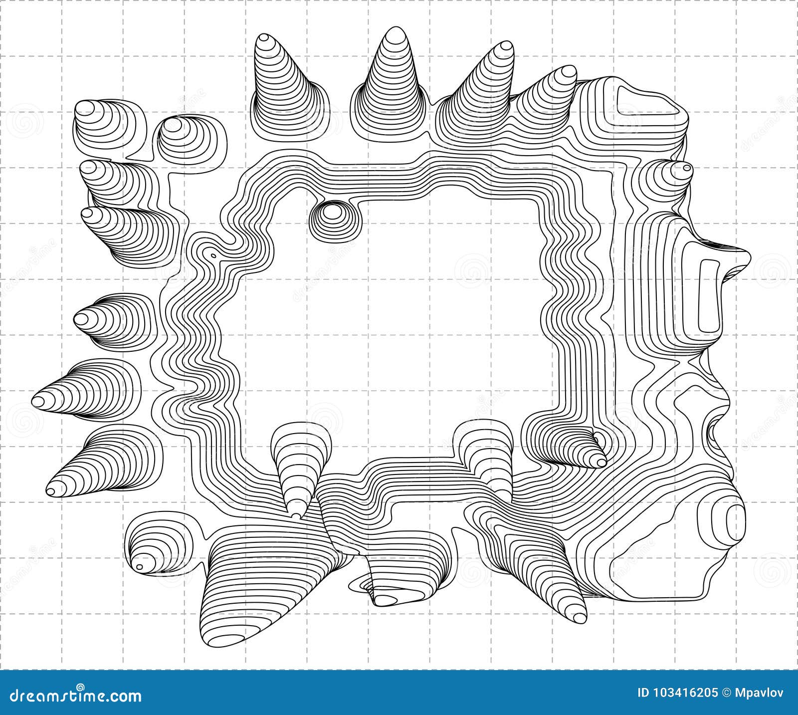 Topographical Map of the Locality, Vector Illustration Stock Vector ...