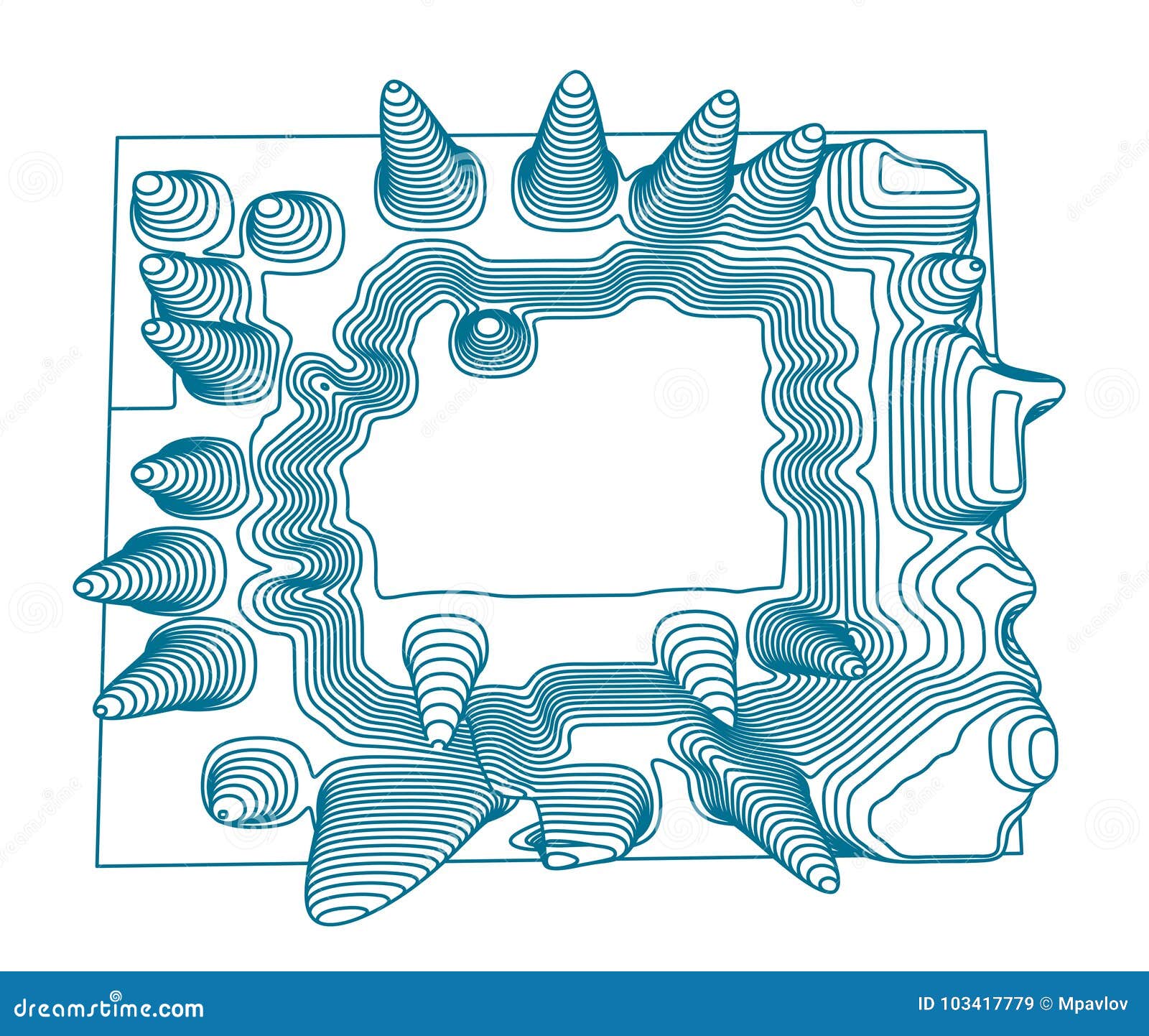 Topographical Map of the Locality, Vector Illustration Stock Vector ...
