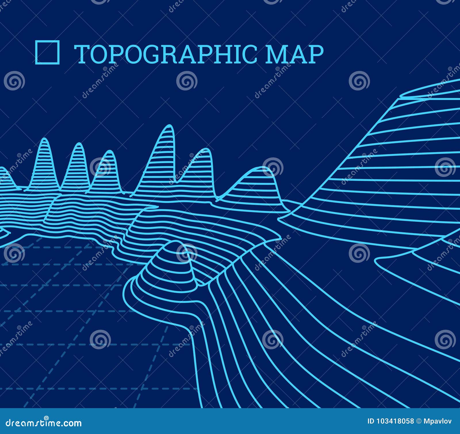 Topographical Map of the Locality, Vector Illustration Stock Vector ...