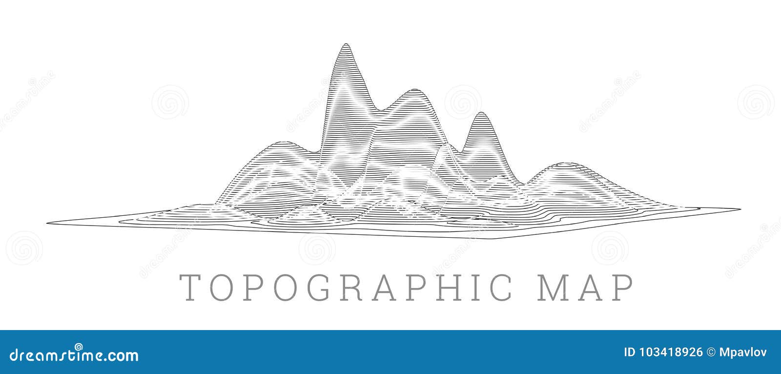 Topographical Map of the Locality, Vector Illustration Stock Vector ...