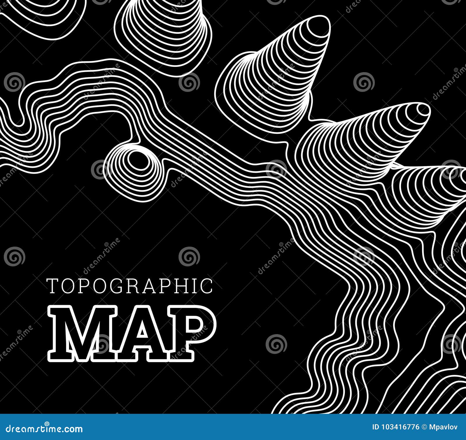 Topographical Map of the Locality, Vector Illustration Stock Vector ...