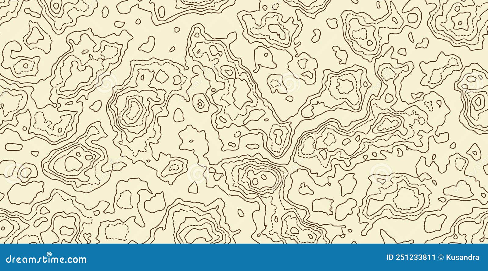 Topography Beige Map Seamless Pattern with Dotted and Solid Lines Stock ...