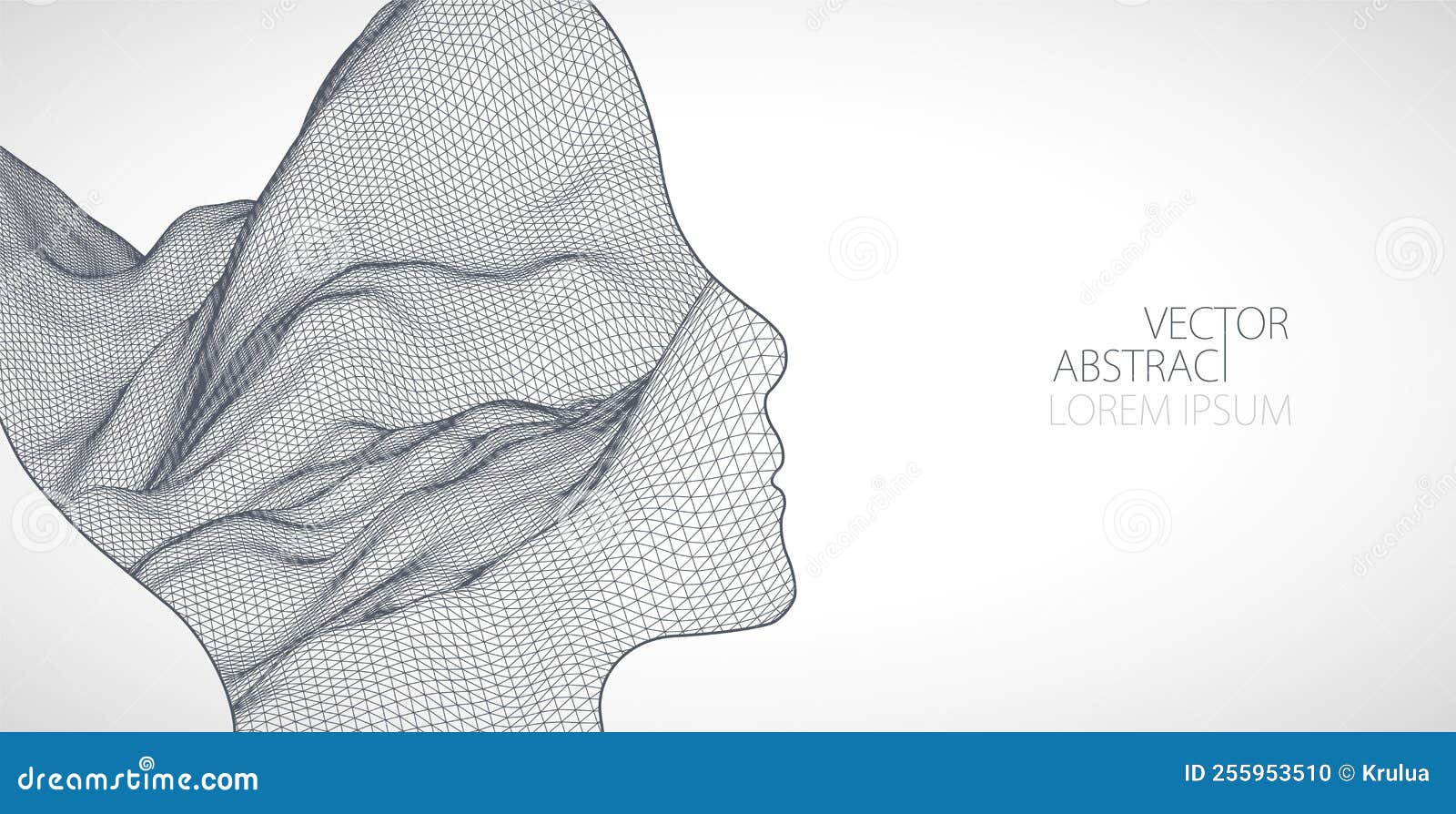 Topography in the Contour. the Human Head is Made in the Style of a ...