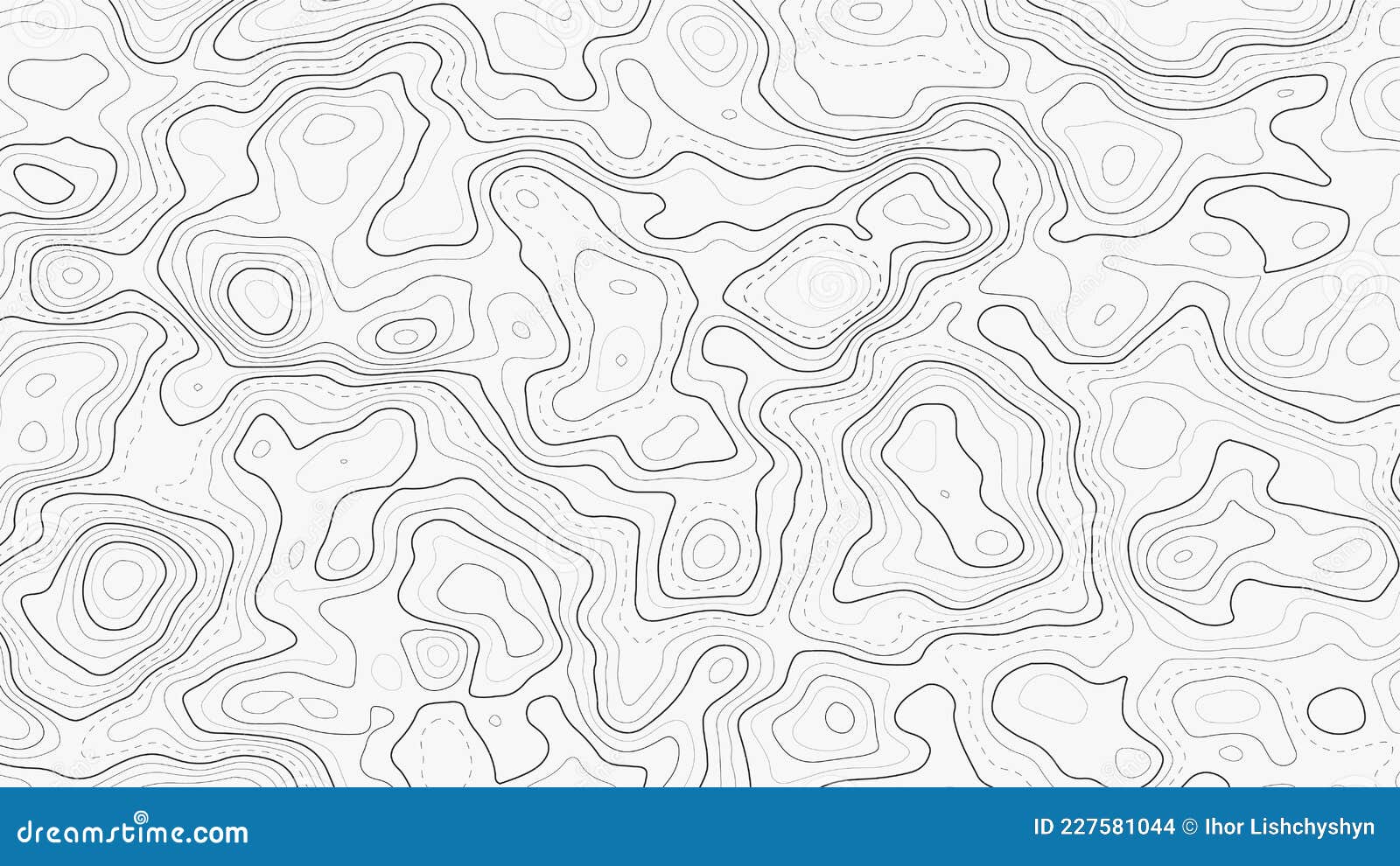 Topography Contour Map with Grid. Vector Relief Map Stock Vector ...