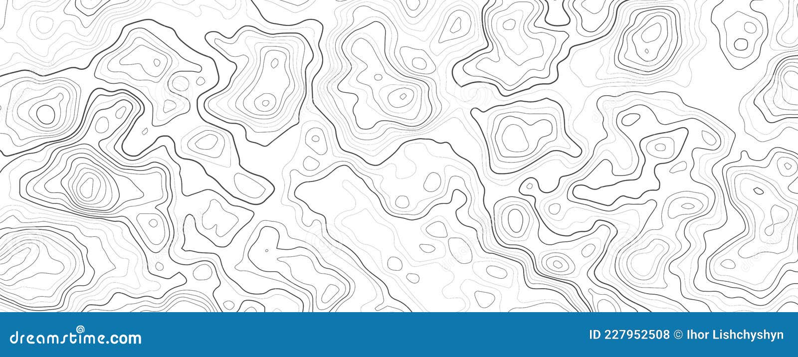Topography Contour Map with Grid. Vector Relief Map Stock Vector ...
