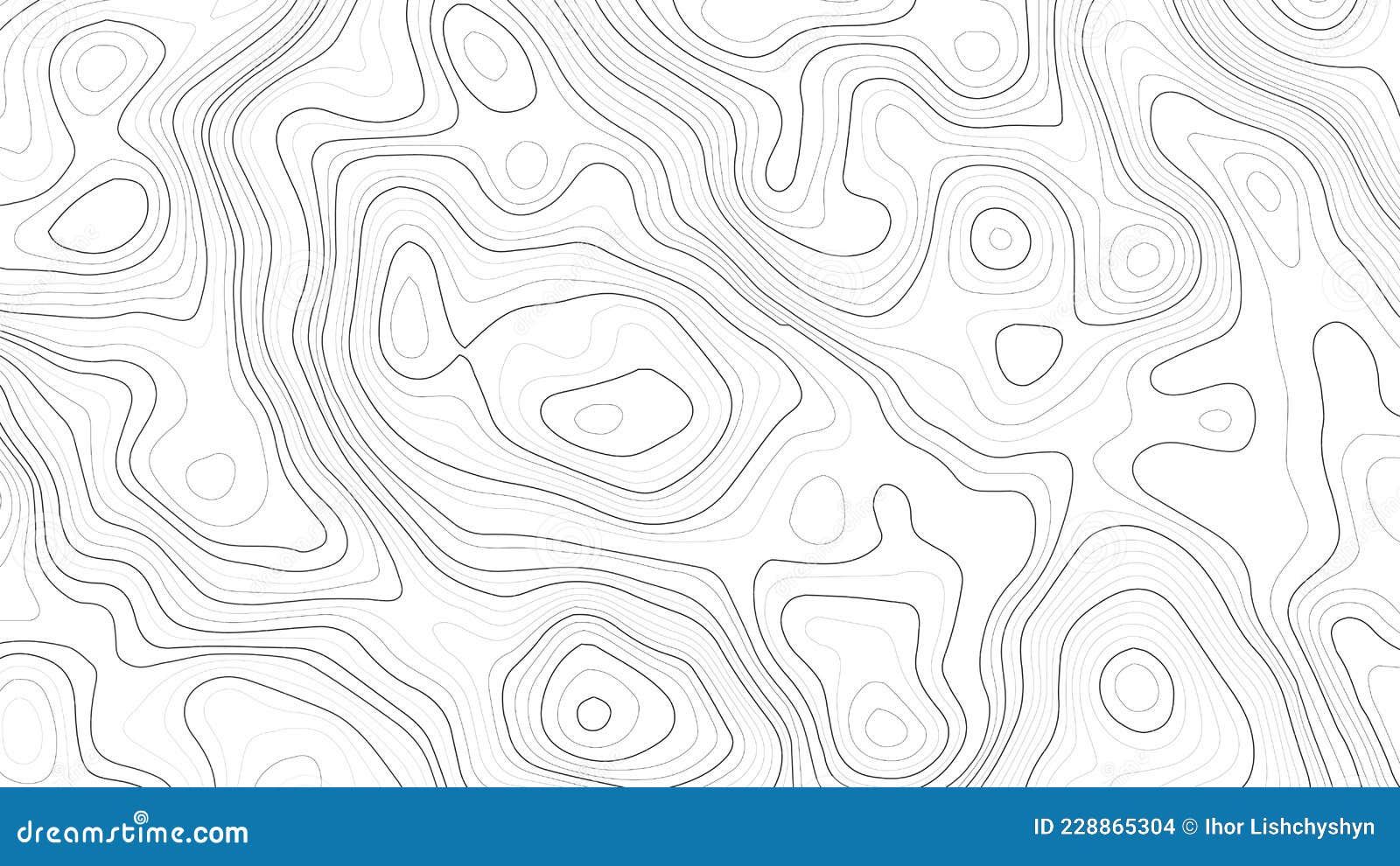 Topography Contour Map with Grid. Vector Relief Map Stock Vector ...
