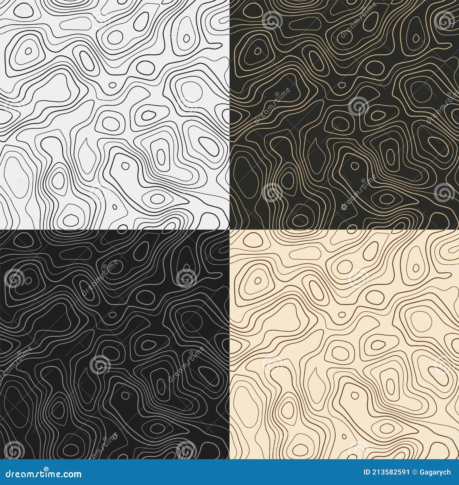 Topography patterns. stock vector. Illustration of contour - 213582591
