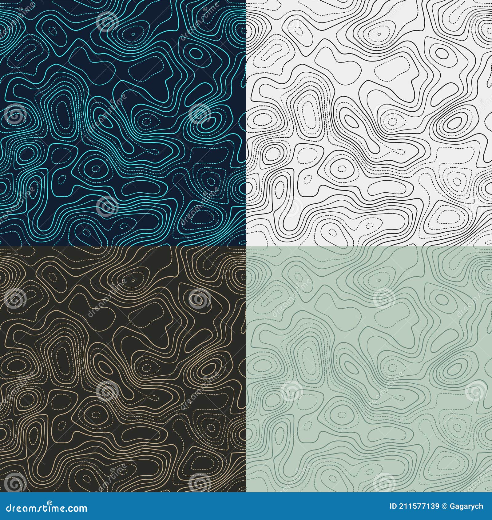 Topography Patterns. Vector Illustration | CartoonDealer.com #210461958