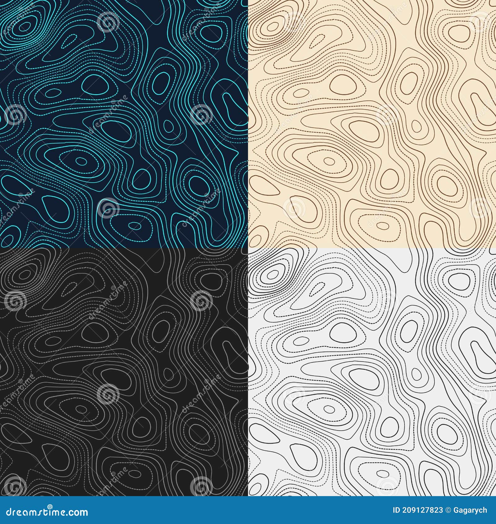 Topography patterns. stock vector. Illustration of geographic - 209127823