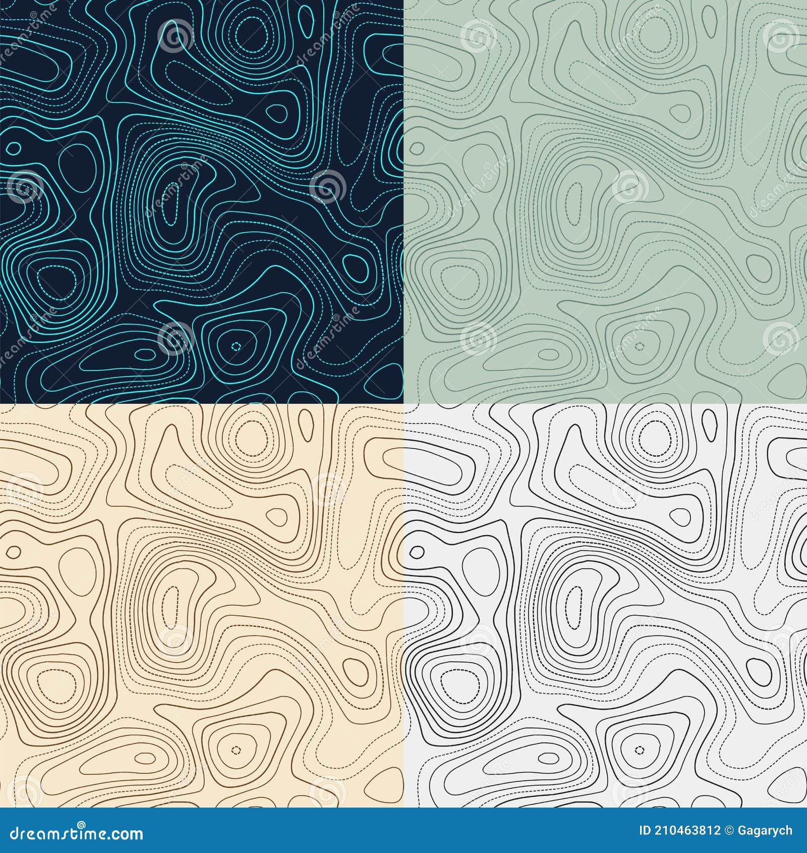 Topography patterns. stock vector. Illustration of pattern - 210463812