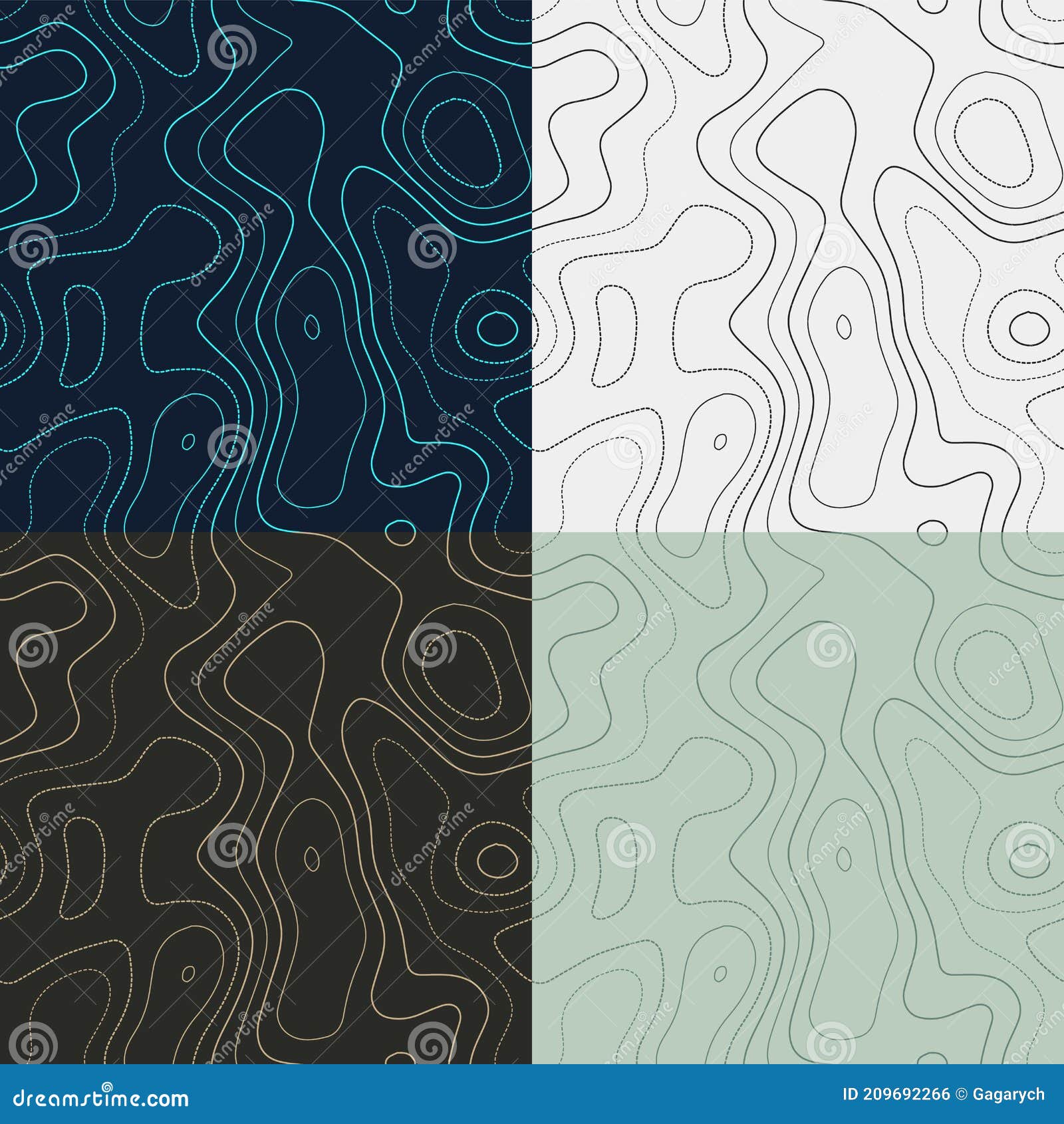 Topography patterns. stock vector. Illustration of geometric - 209692266