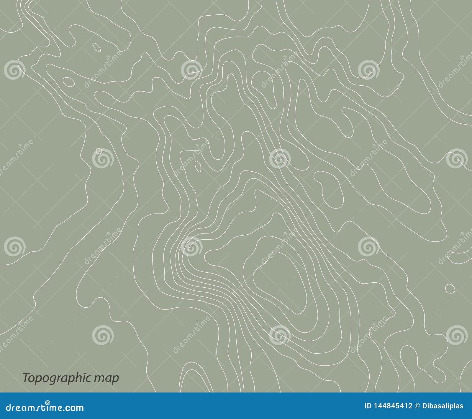Topography Relief Map on a Green Background . Stock Vector ...