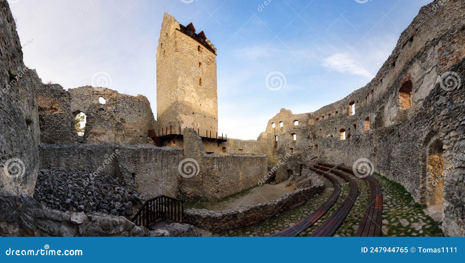 Topolcany Castle in Slovakia, Inside Stock Image - Image of central ...