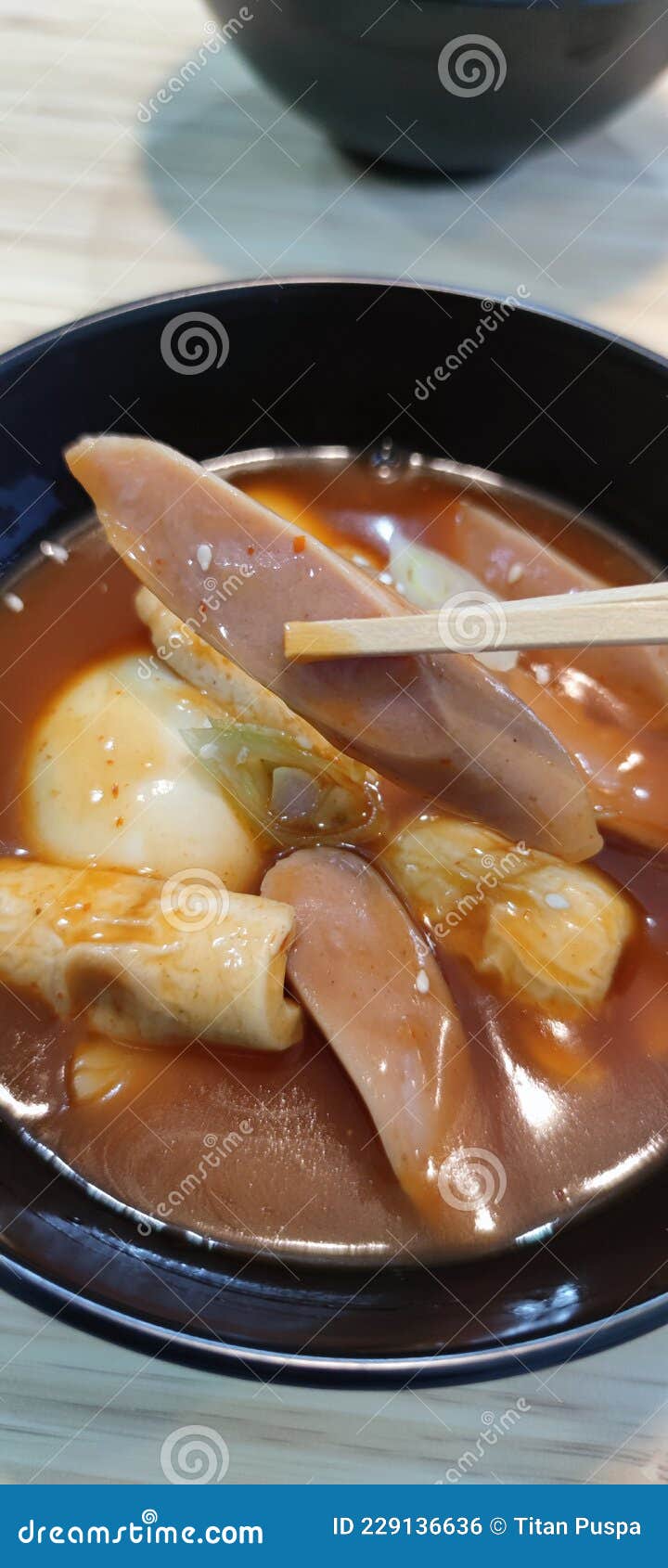 Toppoki foto de archivo. Imagen de mariscos, producto - 229136636