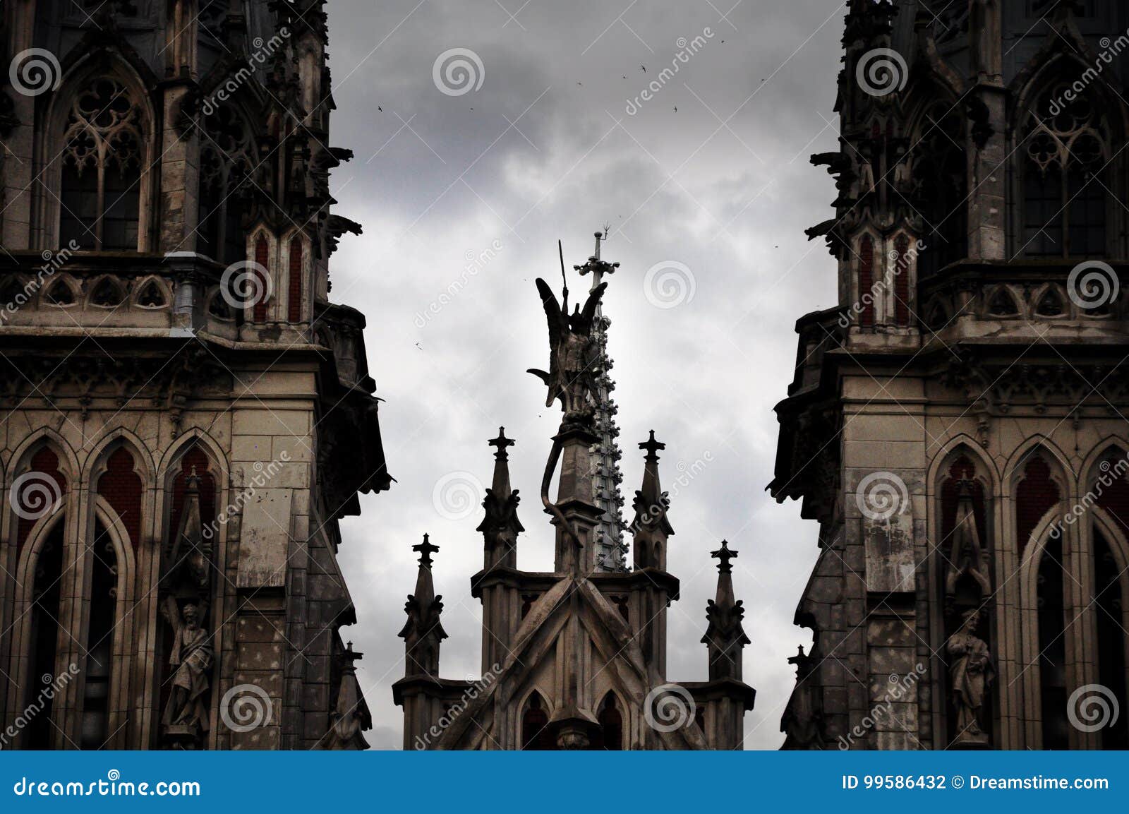 The tops of the church stock photo. Image of background - 99586432