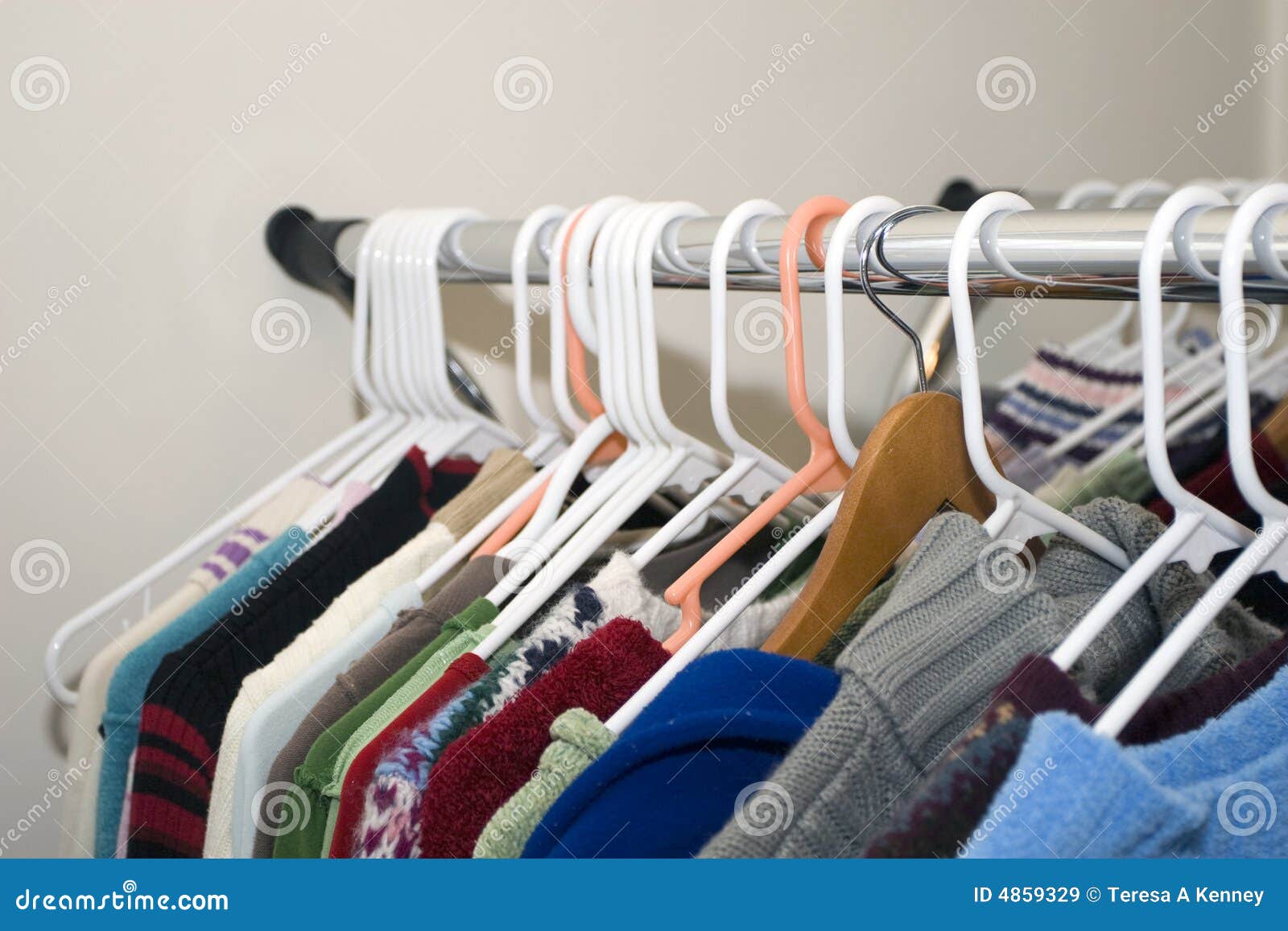 Tops on Rack stock image. Image of articles, hanger, colourful - 4859329