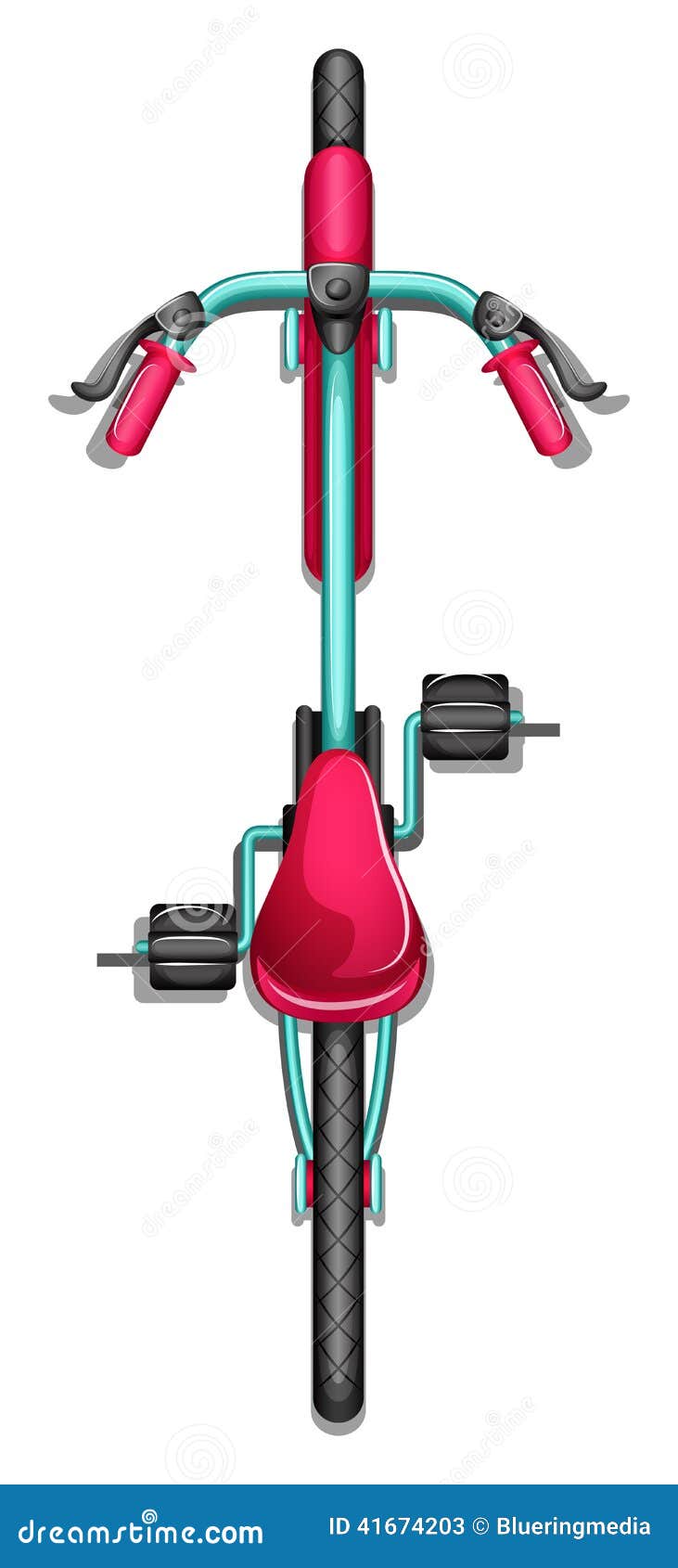 A topview of a bike stock vector. Illustration of isolated - 41674203