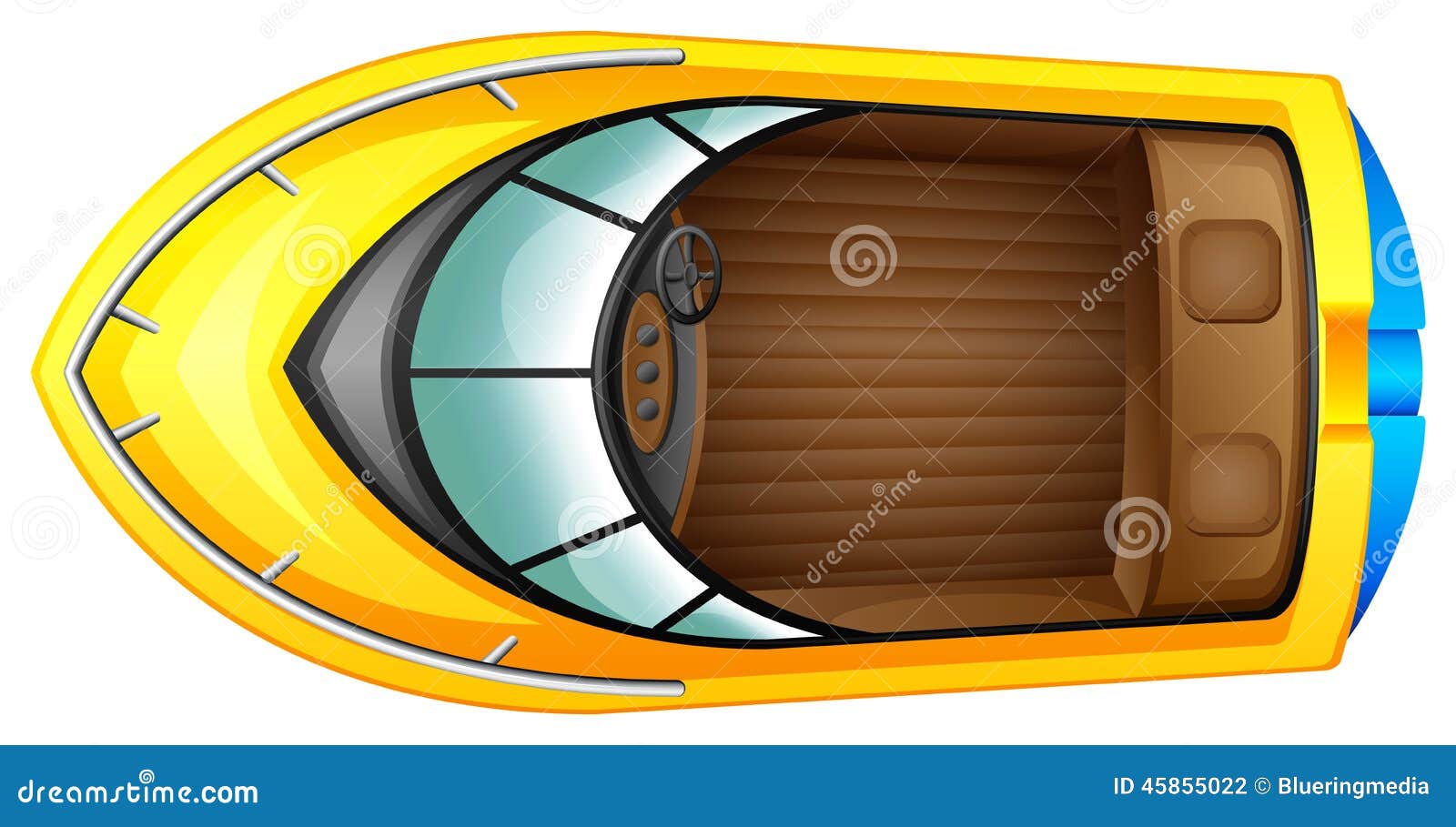 A topview of a boat stock vector. Illustration of graphic - 45855022