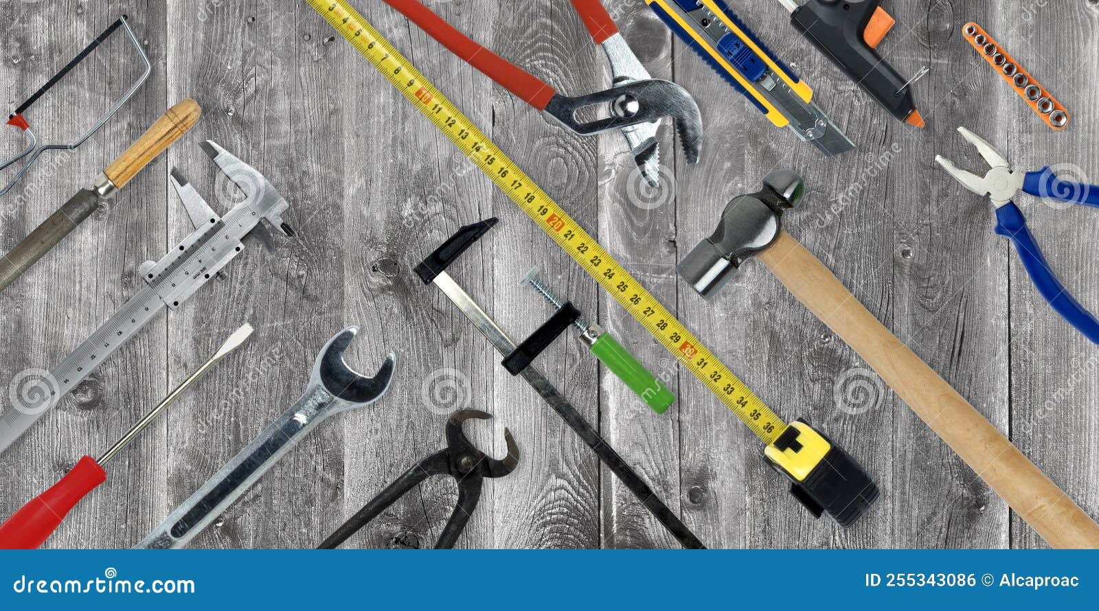 Work Tools Set stock photo. Image of group, household - 255343086