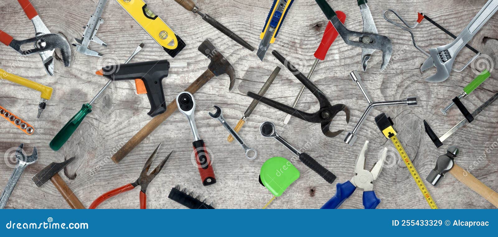 Work Tools Set stock image. Image of wrench, craft, household - 255433329