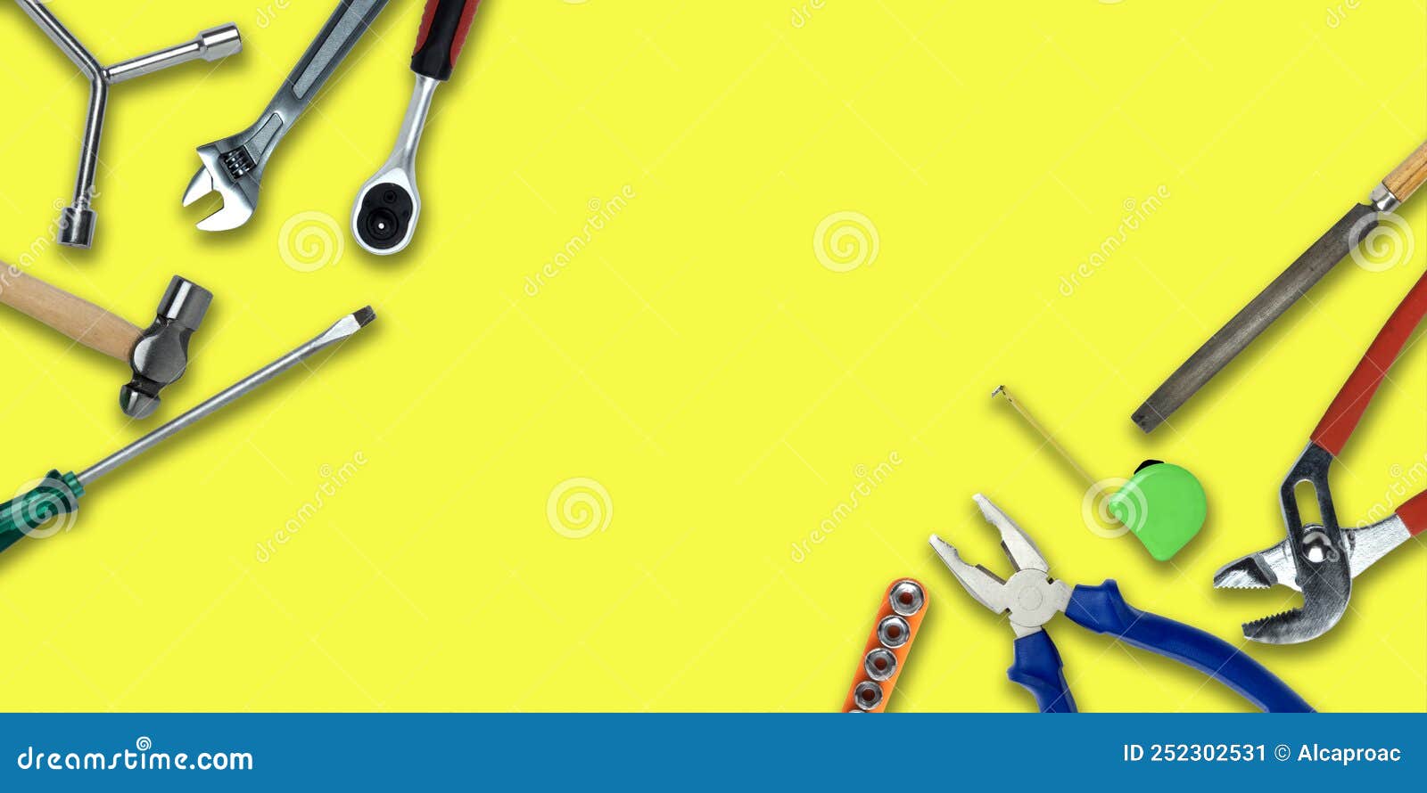 Work Tools Set stock image. Image of collection, elevated - 252302531