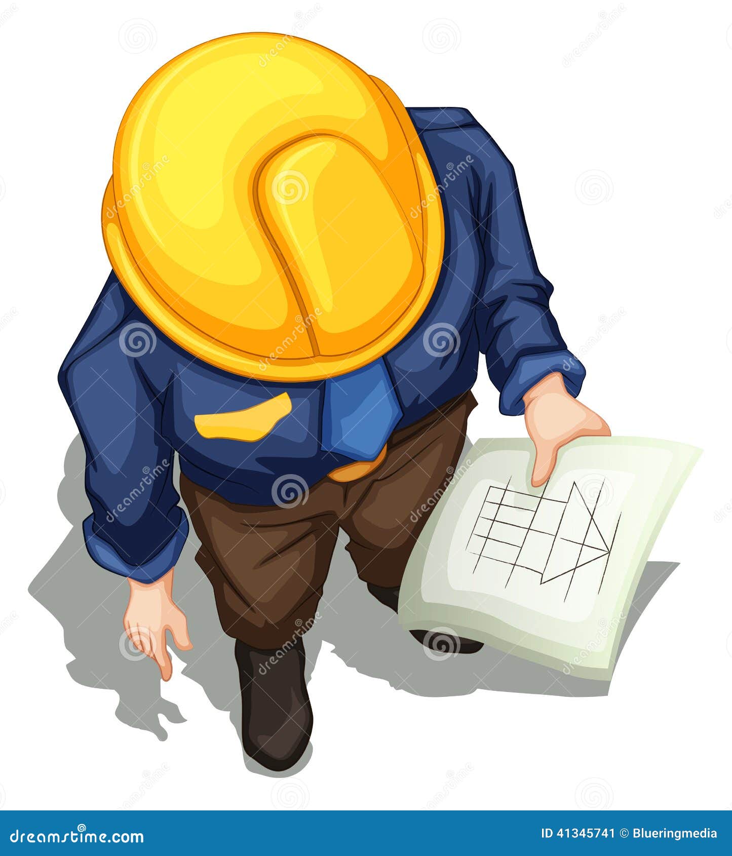 A Topview Of An Engineer Working Stock Vector - Illustration of ...