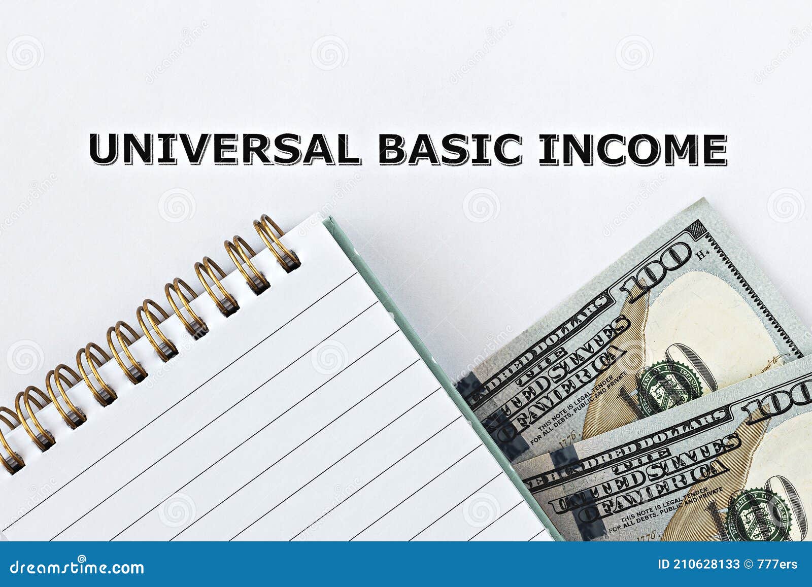 Topview Photo on Universal Basic Income Theme. the Words Universal ...