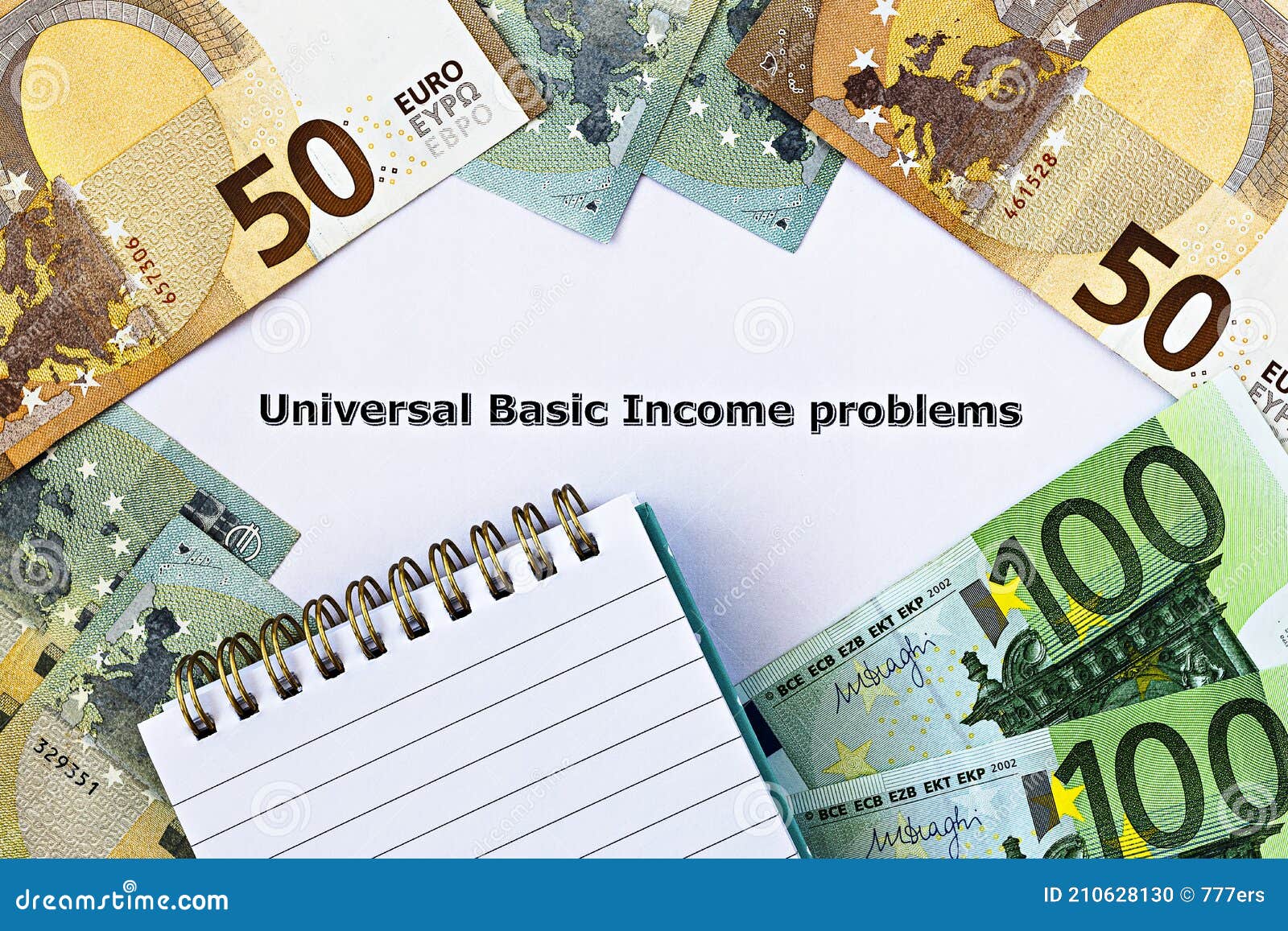 Topview Photo on Universal Basic Income Theme. the Words Universal ...
