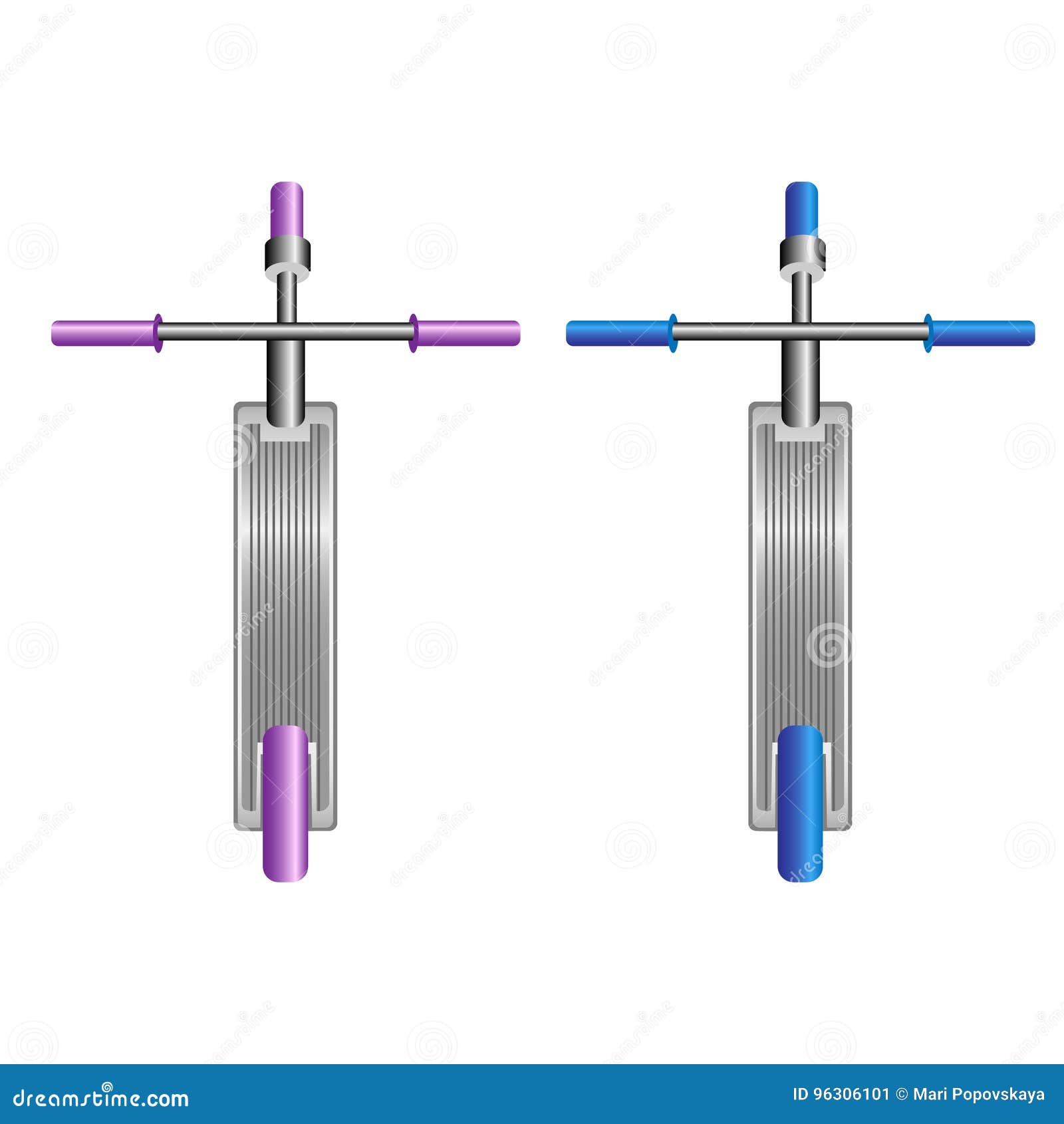 A topview of a scooter stock vector. Illustration of aerial - 96306101