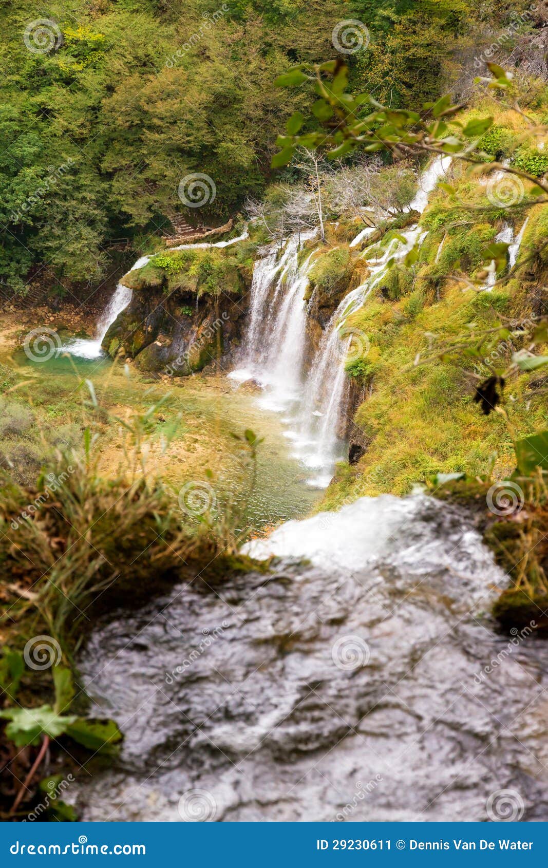 Topview waterfall stock image. Image of national, mountain - 29230611