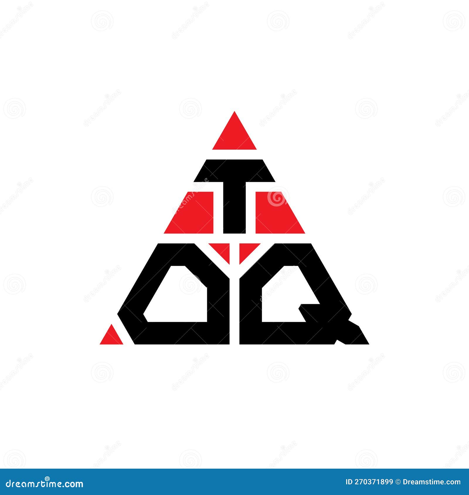 TOQ Triangle Letter Logo Design with Triangle Shape. TOQ Triangle Logo ...