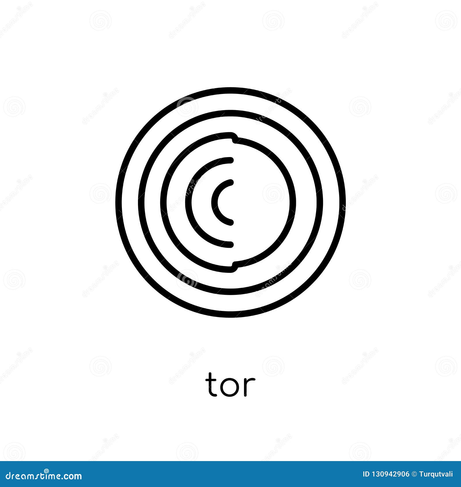 Tor Icon. Trendy Modern Flat Linear Vector Tor Icon on White Background ...