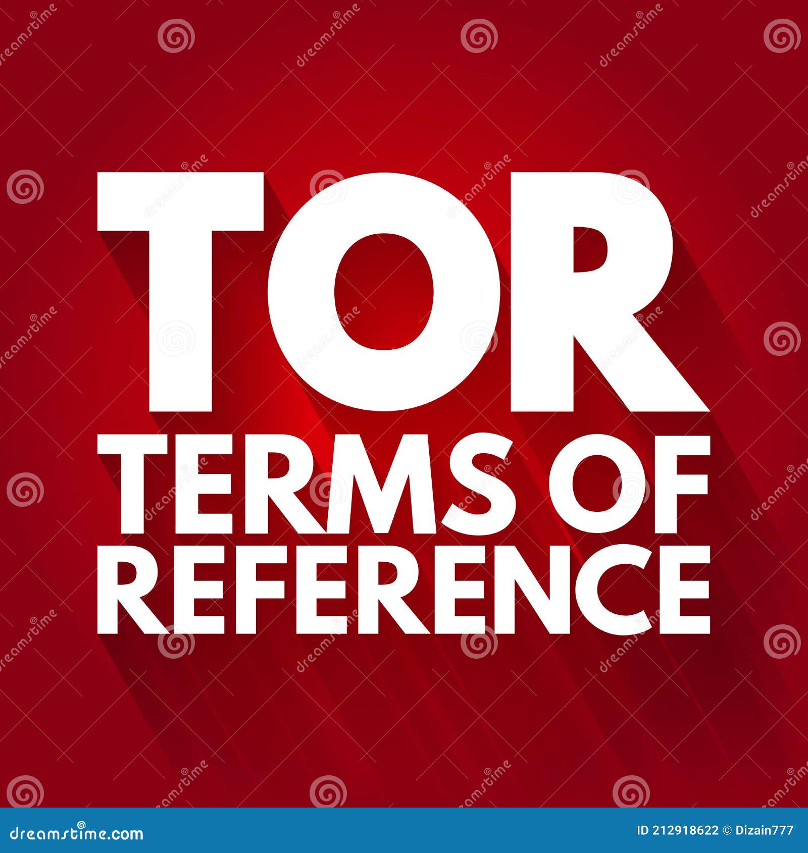 TOR - Terms of Reference Acronym, Business Concept Background Stock ...